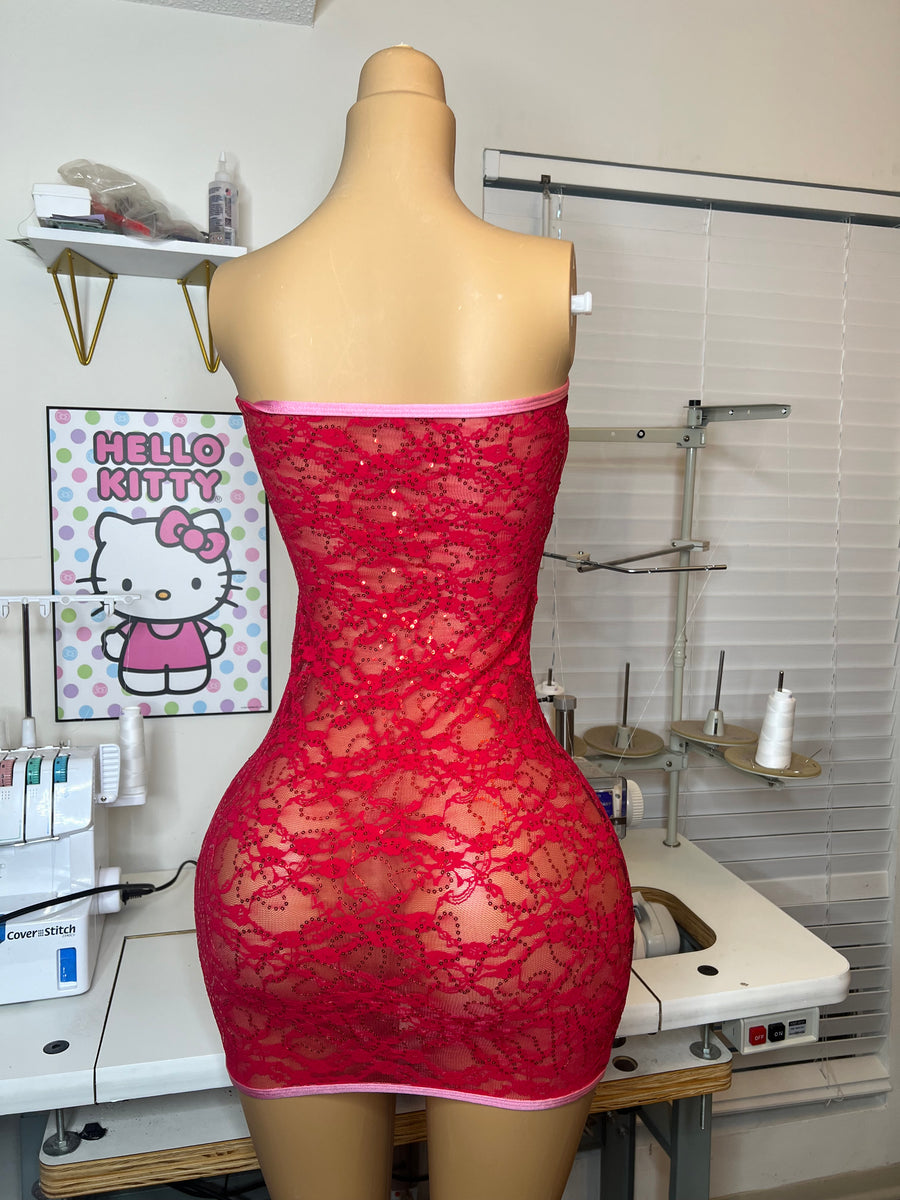 Be Mine Lace Dress ️🩷 – Pretty Kitty Threads